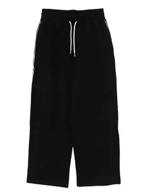Varley Varley Brushed Rib Straight Leg Trousers With Side Stripe Black