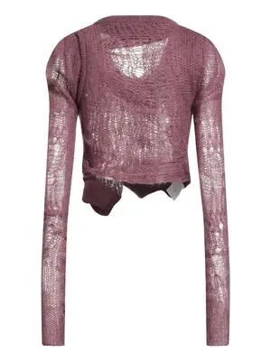 Rick Owens Rick Owens Openwork Mesh Knit Top Brown