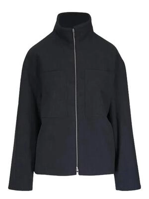 JIL SANDER Zip-up Chest Pocket Jacket - Black