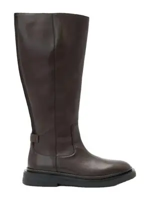 ALLSAINTS Escher Zip Logo-strap Knee-high Boots - Black
