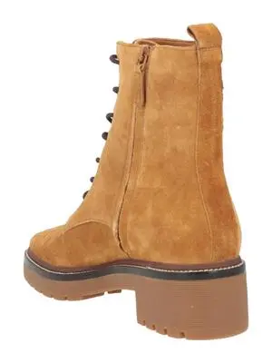 Tory Burch Lace-up Suede Ankle Boots - Brown
