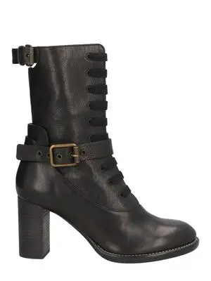 CHLOÉ Chloe Lace-Up Block Heel Ankle Boots