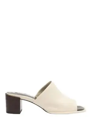 By Far Francisco Square-toe Mules - Nude