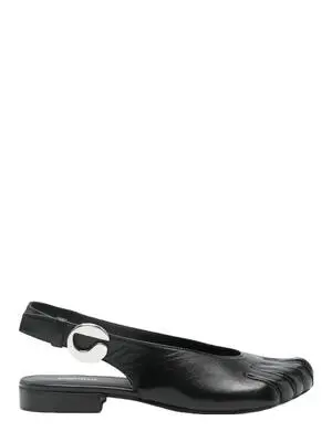 Coperni Ankle-wrapped Cap-toe High Heels - Black