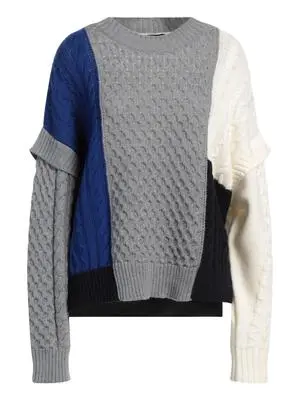 Max Mara Colorblocked Knit Sweater - Gray