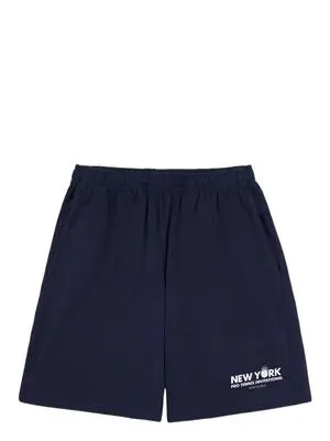 SPORTY  RICH Elasticated Print-detail Track Shorts