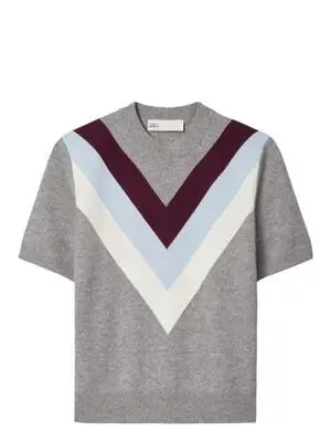 TORY BURCH Tory Burch Chevron Wool Short Sleeve Top