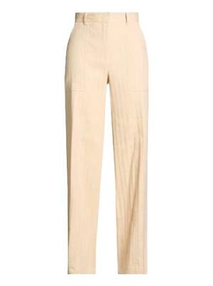MAXCO. Max&co. Herringbone Twill Wide-leg Trousers - Nude