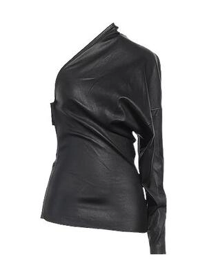 RICK OWENS Rick Owens One-Shoulder Leather Top
