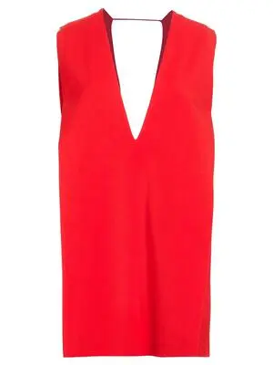 Sportmax V-neck Stretch Mini Dress - Red