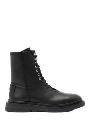 ALLSAINTS Escher Lace-up Zip Combat Boots - Black