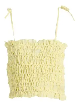 Tory Burch Tie-strap Smocked Camisole - Nude
