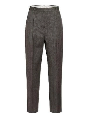 Tory Burch Two-tone Flannel Tapered Trousers - Black