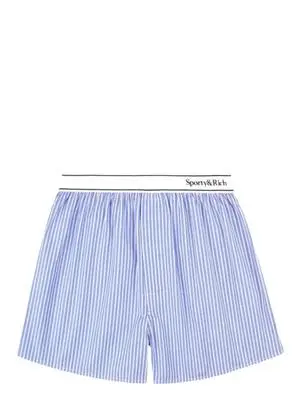 SPORTY  RICH Sporty & Rich Striped Boxer Shorts - Blue