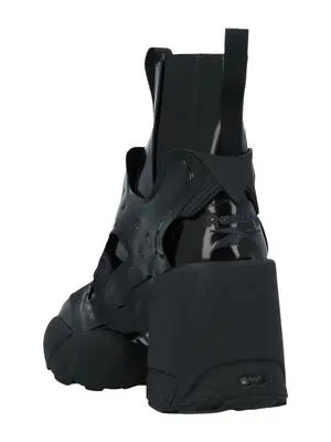 REEBOK X MAISON MARGIELA Square Toe Block Heel Ankle Boots - Black