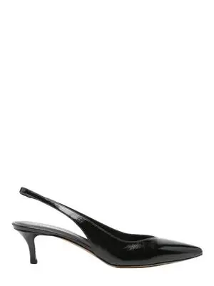 Isabel Marant Étoile Pointed Toe Slingback Kitten Heel Pumps - Black