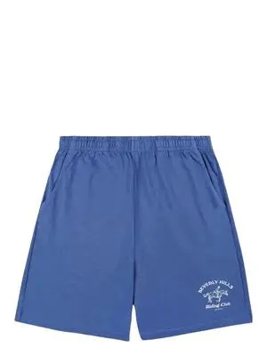 SPORTY  RICH Sporty & Rich Beverly Hills Riding Club Graphic Shorts - Blue
