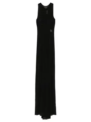 JEAN PAUL GAULTIER Sleeveless Semi-transparent Maxi Dress - Black