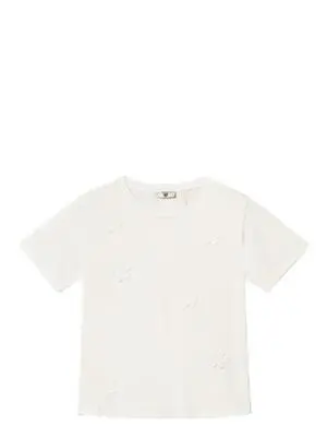 TWINSET Floral Appliqué T-shirt - White