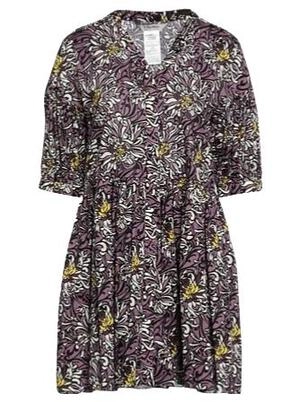 Max Mara Floral Print Shirt Dress - Black