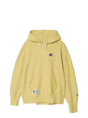 Undercover Champion Logo Patch Drawstring Hoodie - Nude