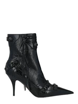 Balenciaga Embellished Leather Ankle Boots - Black