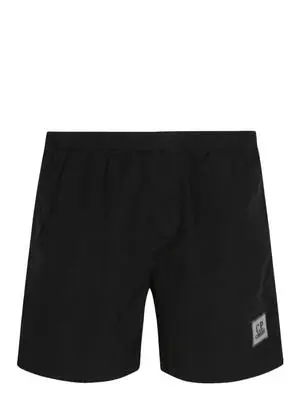 C.P. COMPANY Elasticated Waistband Swim Shorts - Black