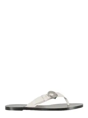 Coperni Coperni Belt Buckle Thong Flip Flops Gray