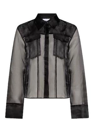GANNI Ganni Sheer Organza Long Sleeve Shirt