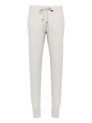 Eleventy Drawstring Knit Trousers - White