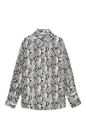 ANINE BING Anine Bing Python Print Long Sleeve Shirt