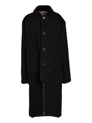 MAISON MARGIELA Single-breasted Overcoat - Black