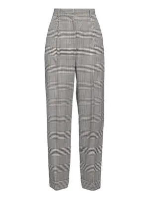 MAX MARA Max Mara Plaid Straight-Leg Trousers In Cool Wool