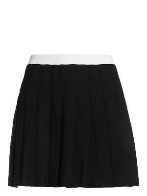 Max Mara Two-tone Pleated Knit Skirt - Black