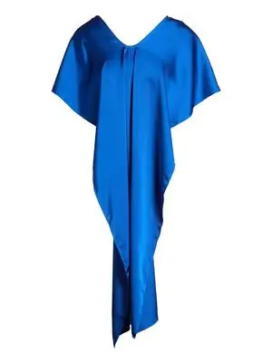 Max Mara Solid-color Satin Shawl - Blue