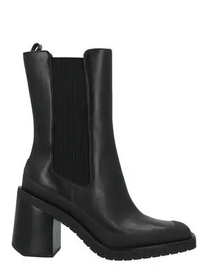 TORY BURCH Tory Burch Minimalist Square-Toe Leather Boots