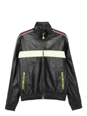CASABLANCA Casablanca Leather Stripe Zip Jacket