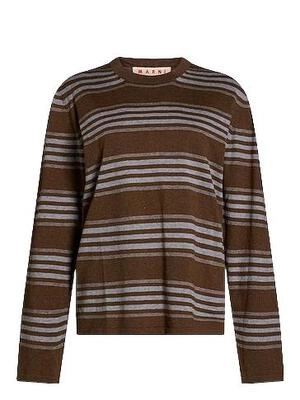 Marni Striped Knit Sweater - Brown