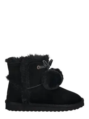 Liu Jo Faux Fur Pompom Boots - Black
