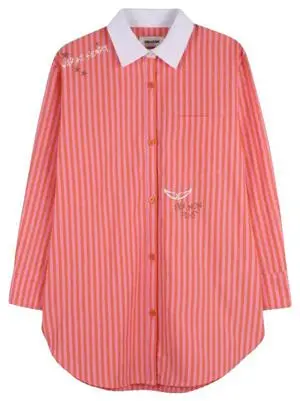 ZADIG&VOLTAIRE Zadig & Voltaire Striped Cotton Shirt Dress With Contrasted Collar