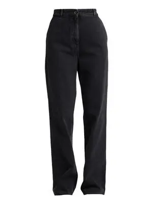 Burberry Loose Fit Jeans With Buckle Detail - Black
