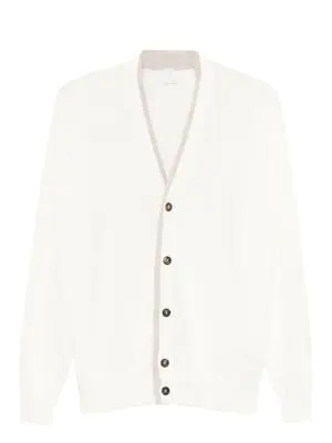 Eleventy V-neck Button-front Cardigan - White