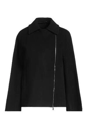 Max Mara Wool Felt Long Coat - Black