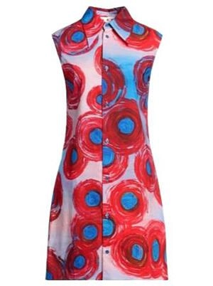 Marni Sleeveless Shirt Dress - Red