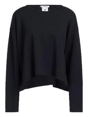 Max Mara Minimal Wool Knit Sweater - Black
