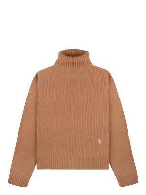 SPORTY  RICH Sporty & Rich Turtleneck Logo-embroidered Sweater - No