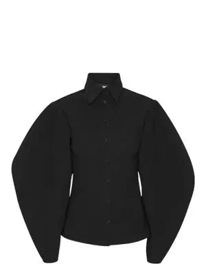 ROTATE BY BIRGER CHRISTENSEN ROTATE Vinetta Shirt LD61 - Long Sleeve Collared Shirt Black