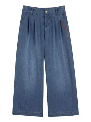 Zadig&Voltaire Embroidered Pleated Jeans - Blue