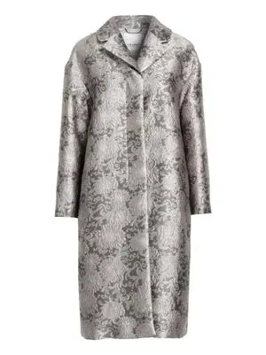 Max Mara Floral Long Coat - Grey