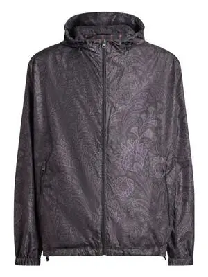 Etro Floral Paisley Windbreaker Jacket - Black